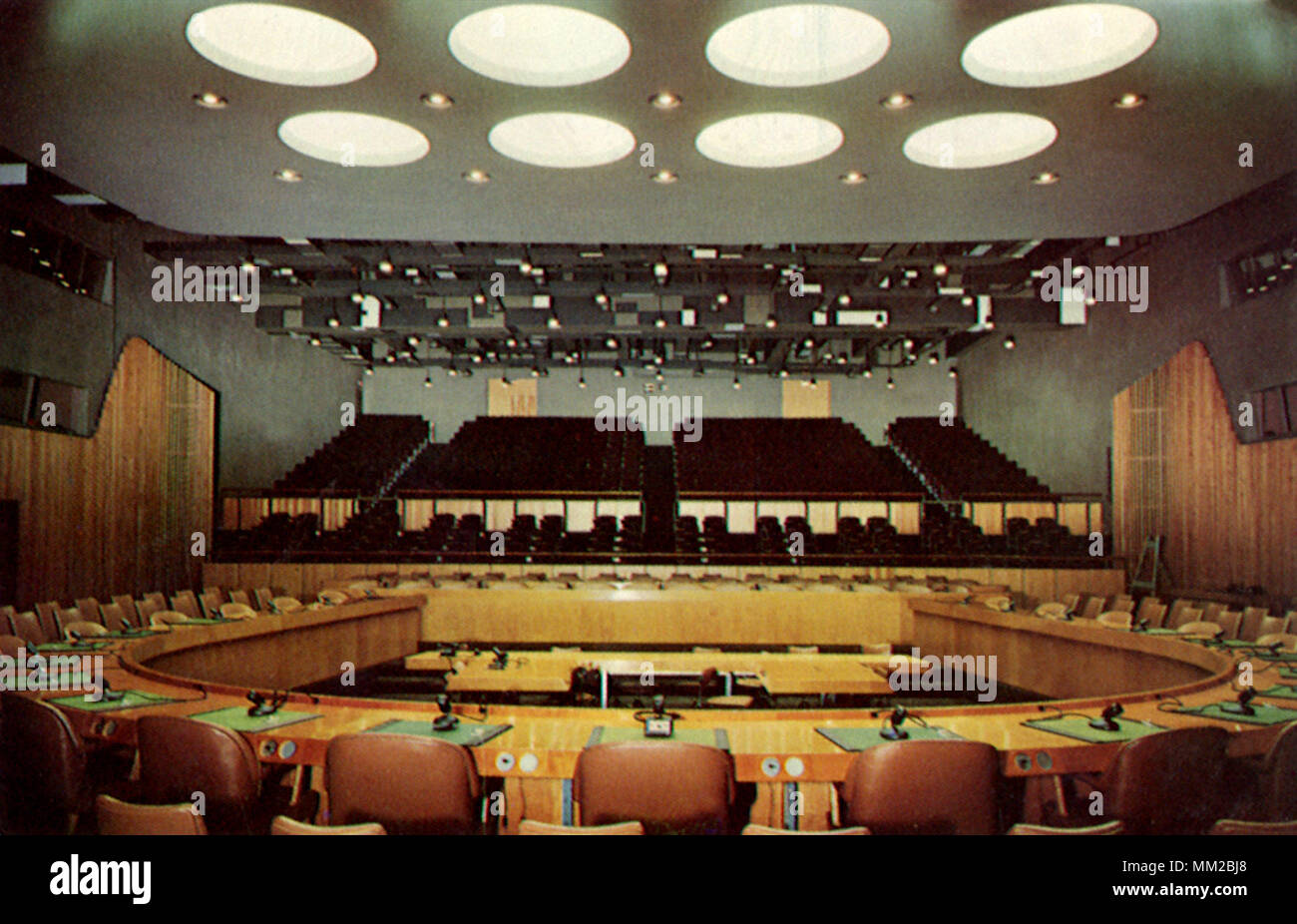 Interior View of United Nations Building. New York City. 19 Stock Photo ...