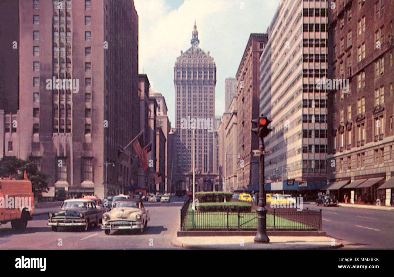 Looking South on Park Avenue. New York City. 1955 Stock Photo - Alamy