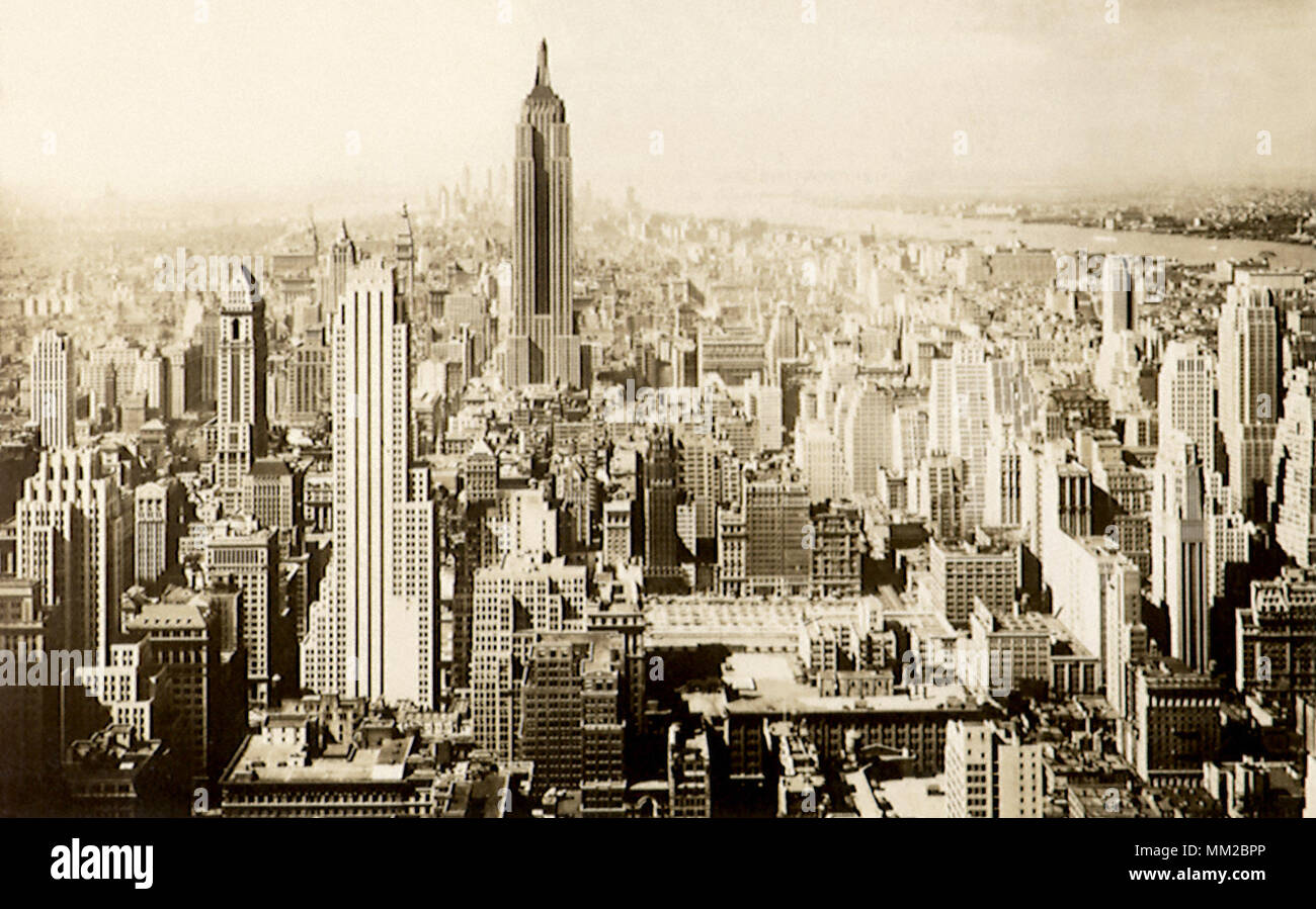 View from RCA Building. New York City. 1950 Stock Photo - Alamy