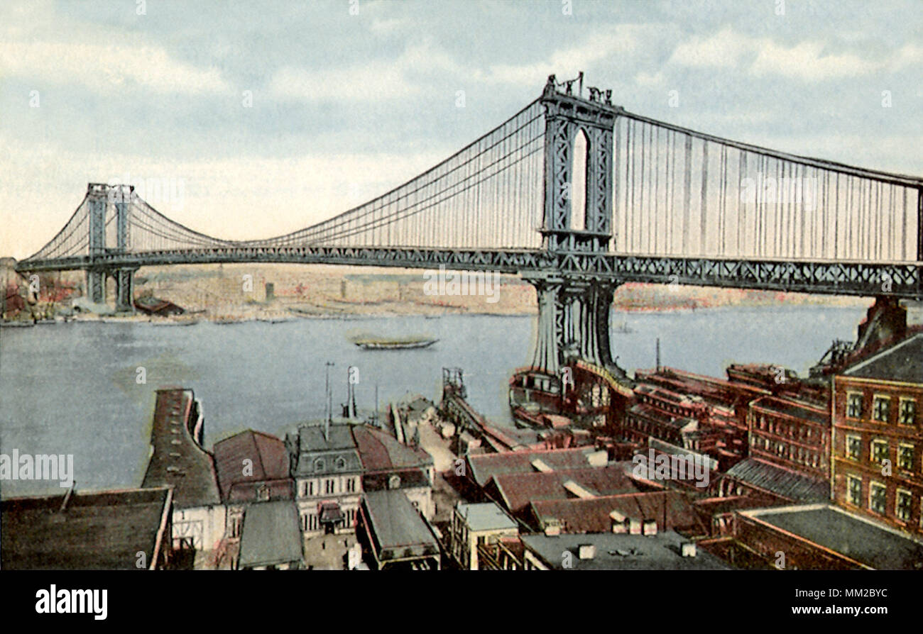 Manhattan Bridge. New York City. 1921 Stock Photo - Alamy