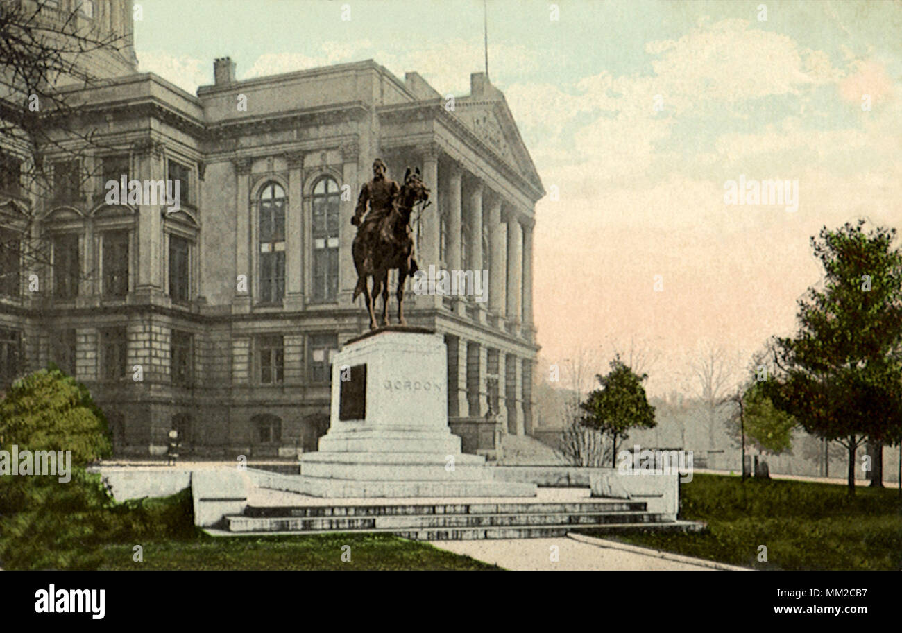 Gordon Statue. Atlanta. 1913 Stock Photo - Alamy