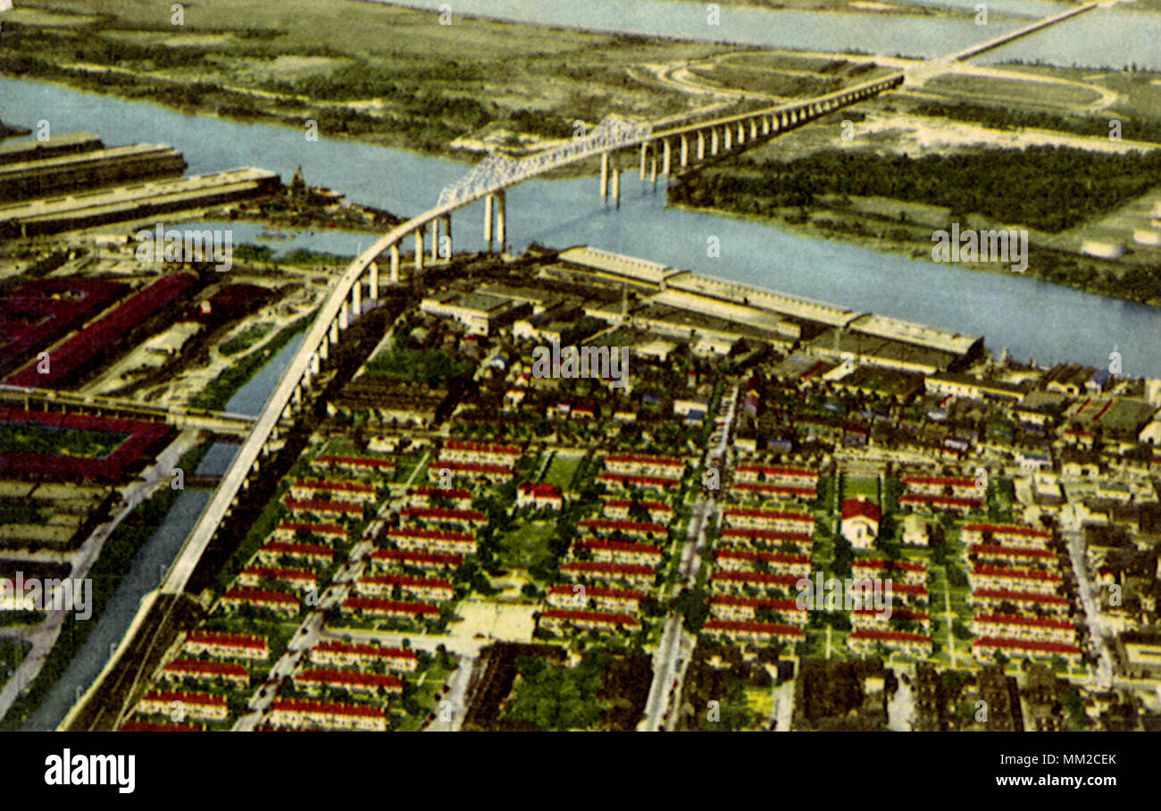 View of Eugene Talmadge Bridge. Savannah. 1955 Stock Photo - Alamy