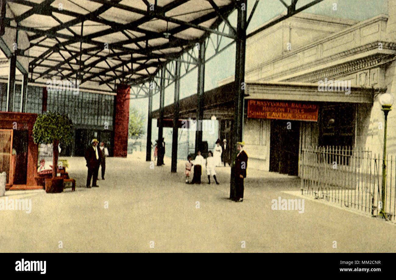 Summit Ave. Railroad Station. Jersey City. 1913 Stock Photo - Alamy