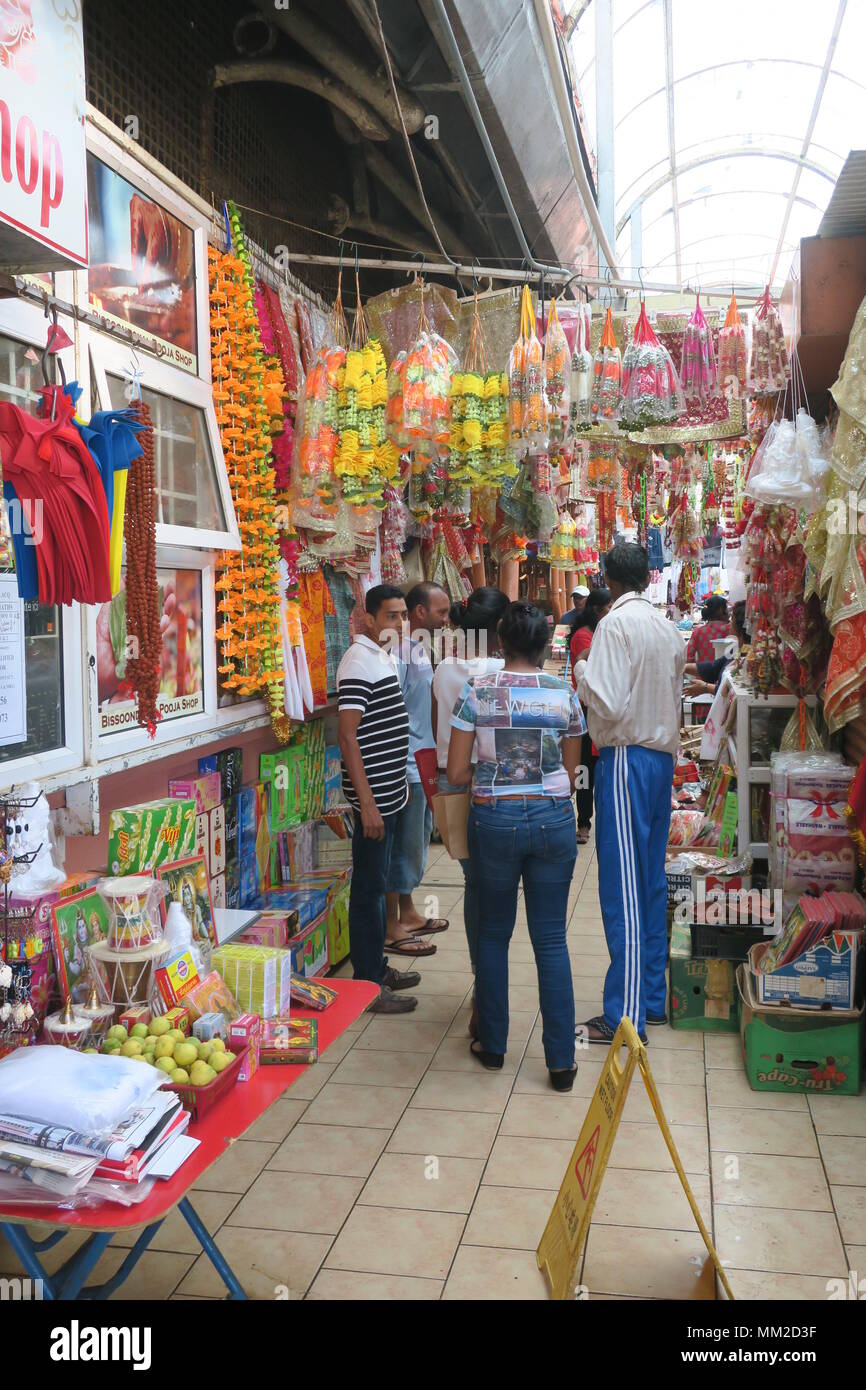 Interesting marketplace in a small town, Flacq district, Mauritius ...