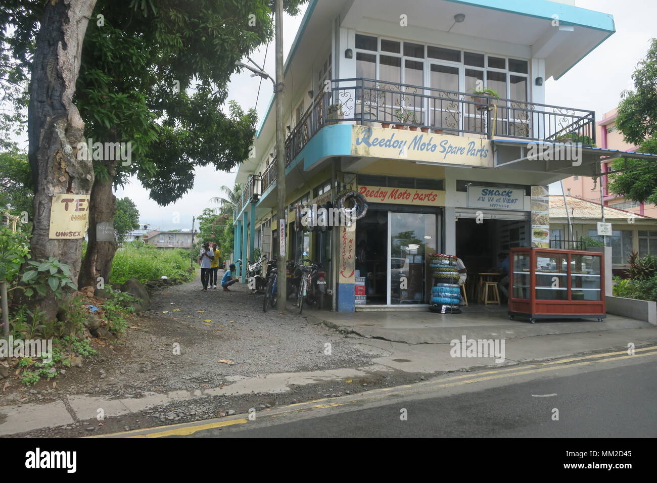 Interesting nature on Mauritius island, asphalt road, greenery Stock ...