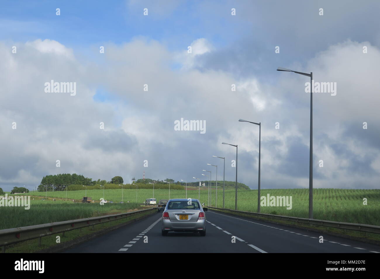 Interesting nature on Mauritius island, asphalt road, greenery Stock ...