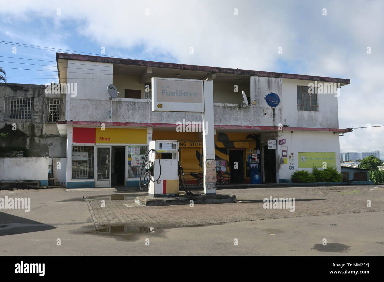 Interesting nature on Mauritius island, asphalt road, greenery Stock ...