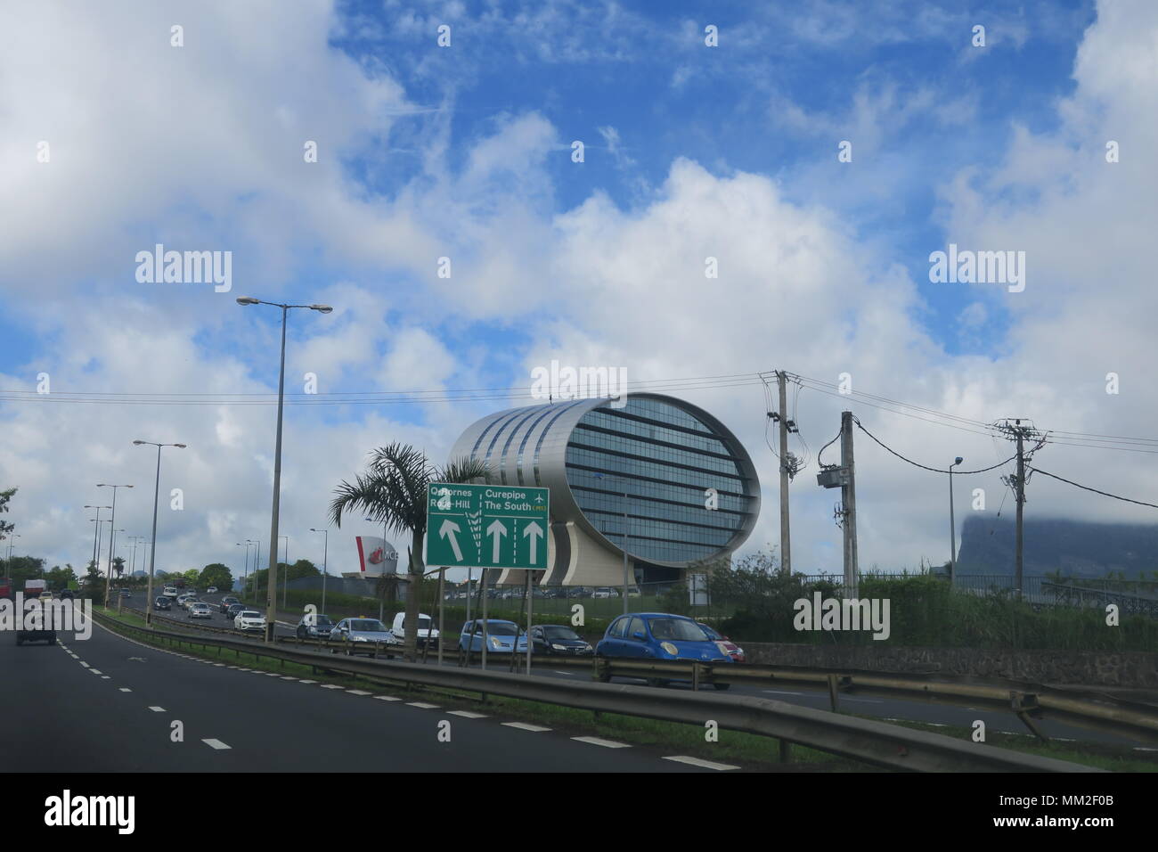 Interesting nature on Mauritius island, asphalt road, greenery Stock ...