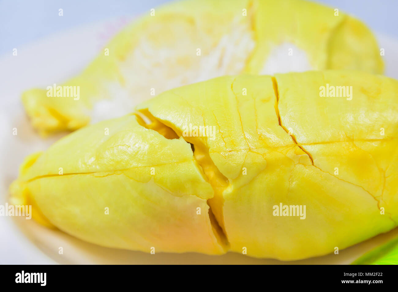 Delicious yellow ripe durian.And durian on white background Stock Photo ...