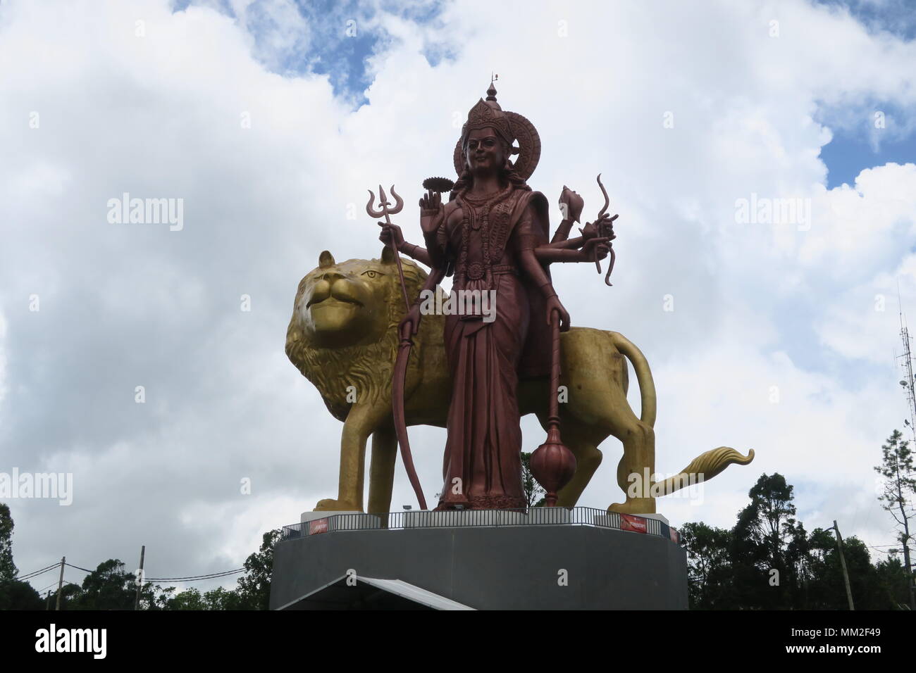 Durga Mata Statue at Ganga Talao, Grand Bassin, Mauritius, Hindu deity ...