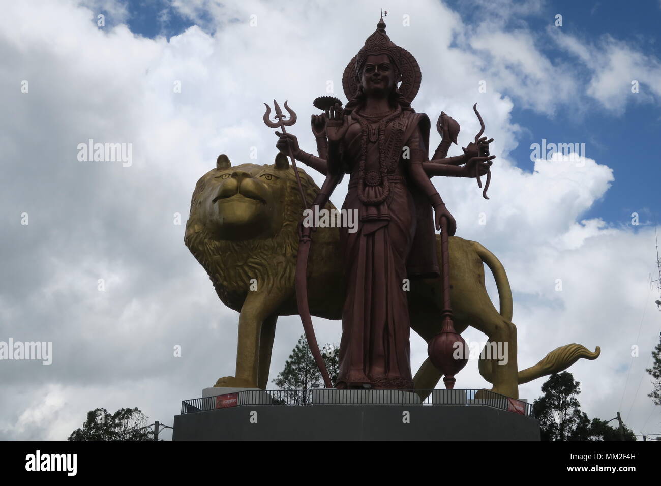 Durga Mata Statue at Ganga Talao, Grand Bassin, Mauritius, Hindu deity ...