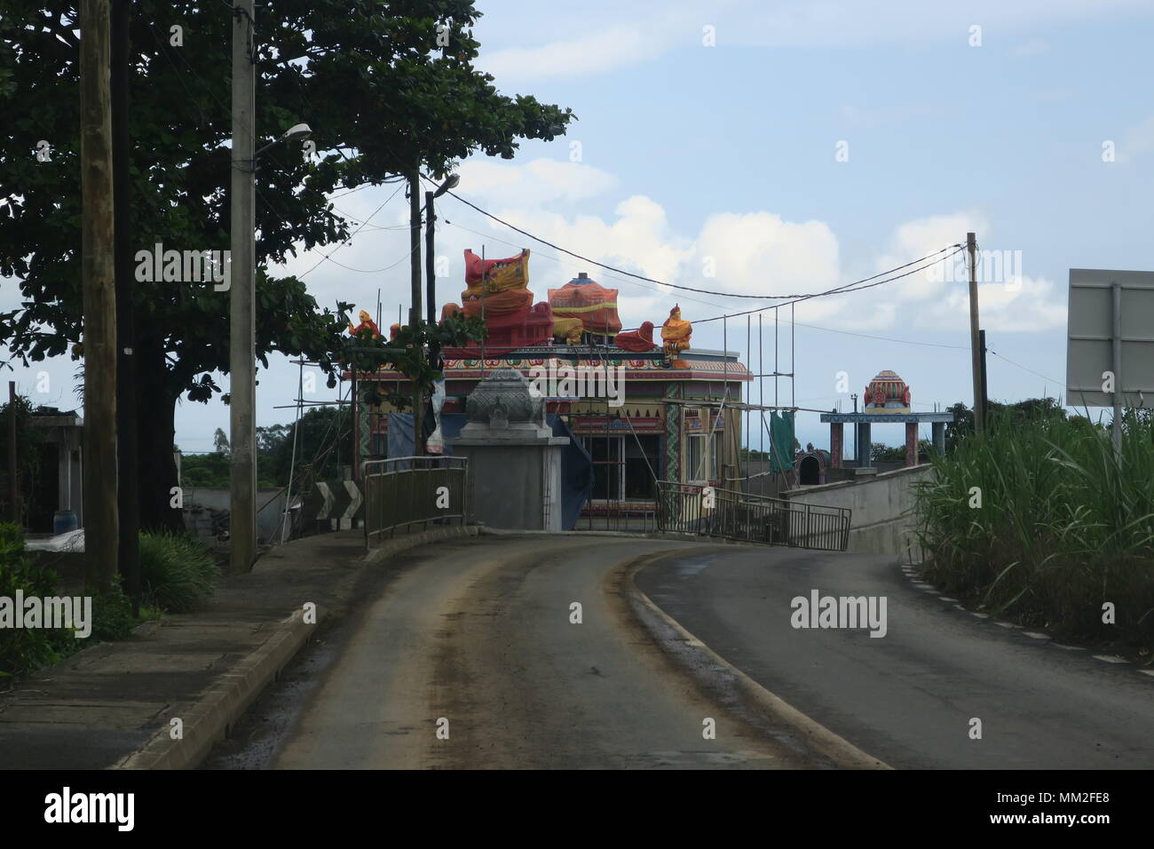 Interesting nature on Mauritius island, asphalt road, greenery Stock ...