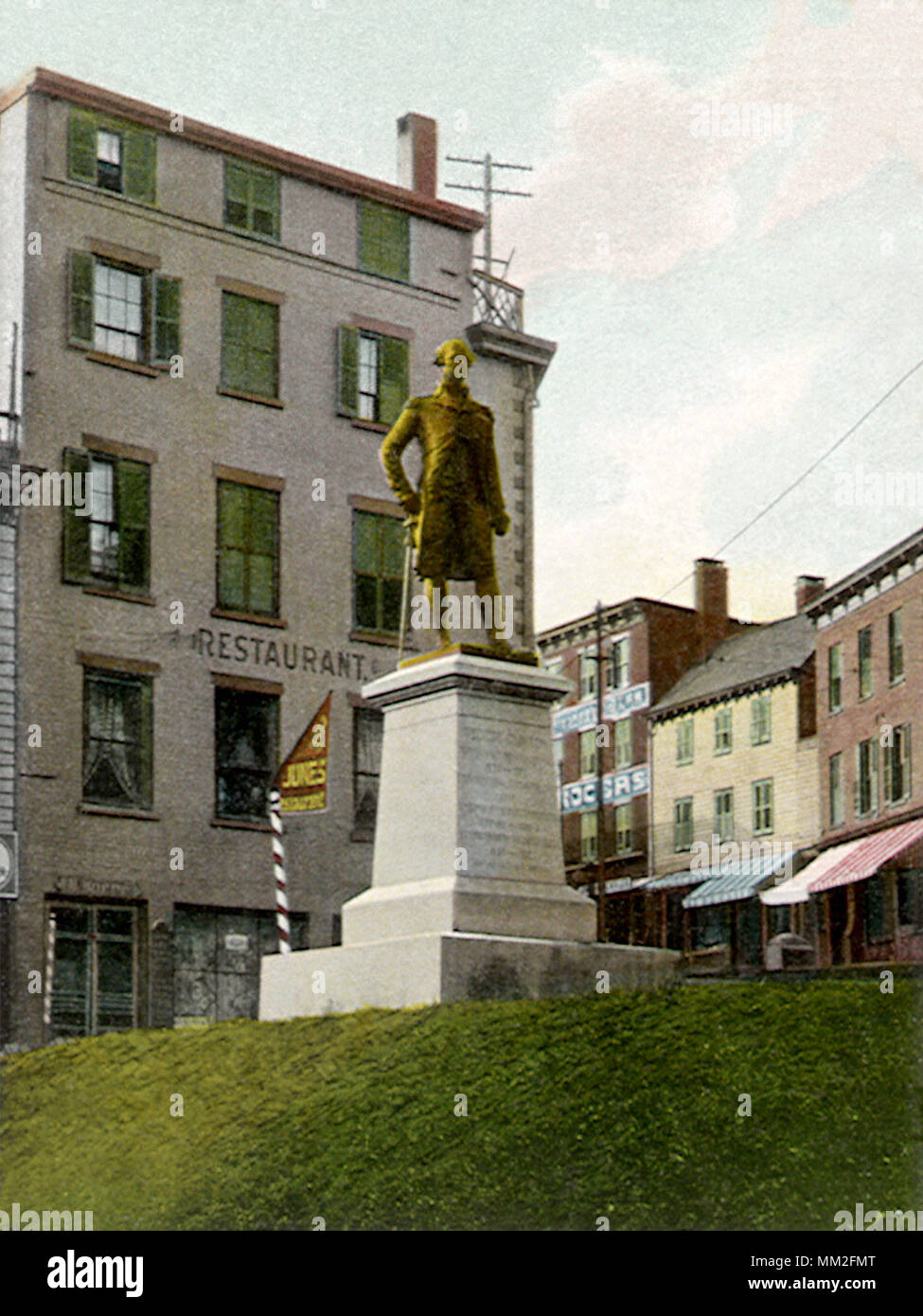 Clinton Statue. Newburgh. 1906 Stock Photo - Alamy