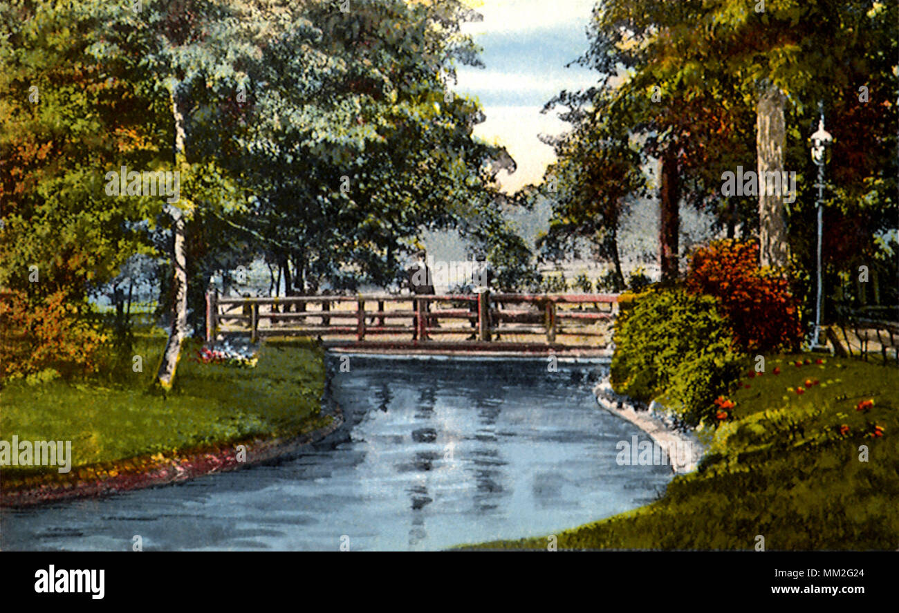 Prospect Park Rustic Bridge. Brooklyn. 1920 Stock Photo - Alamy