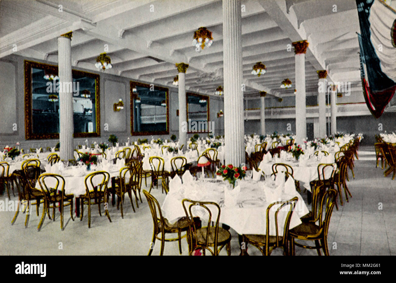 Powers Hotel Palm Room. Rochester. 1910 Stock Photo - Alamy