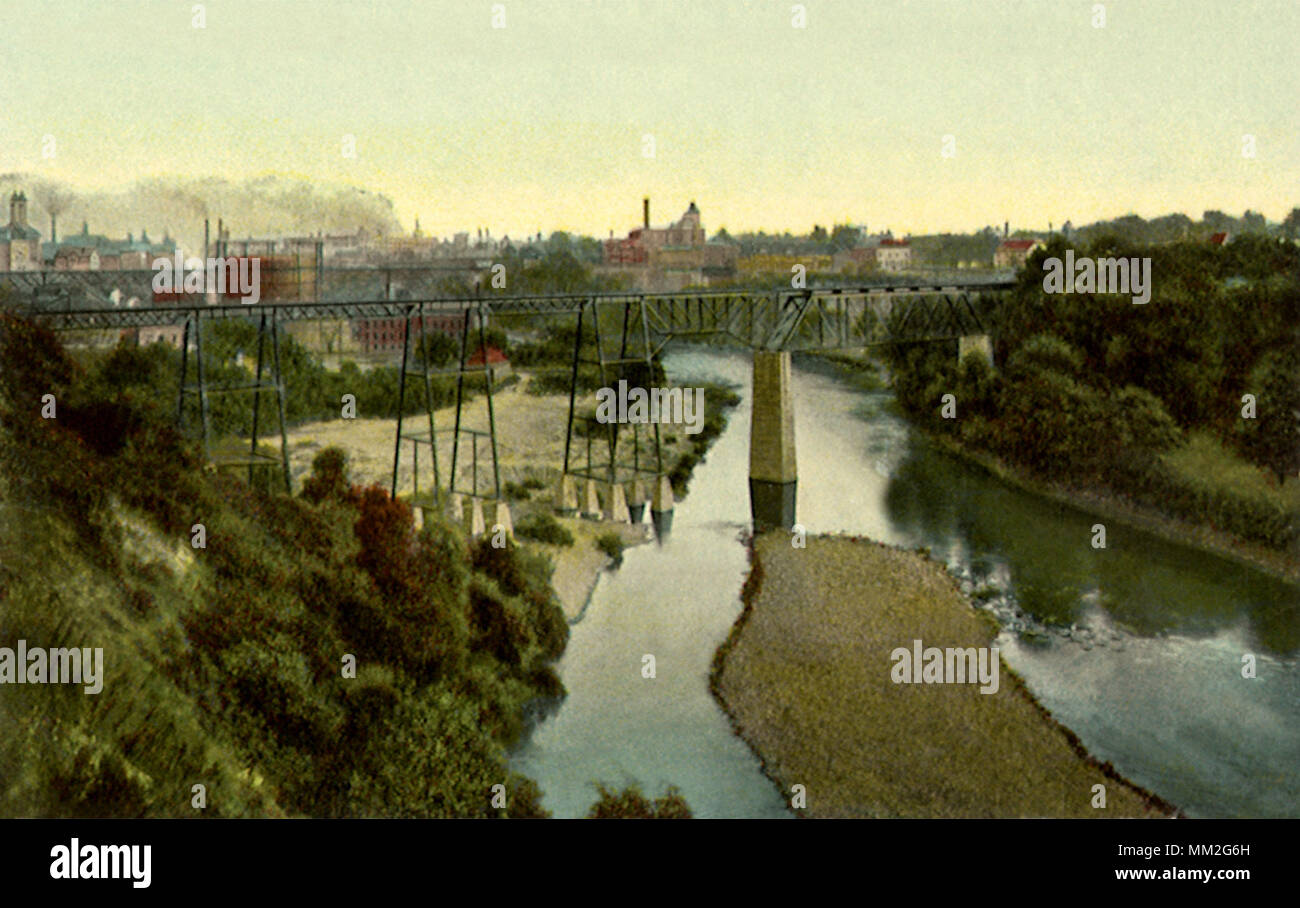 Genesee River Gorge. Rochester. 1910 Stock Photo - Alamy