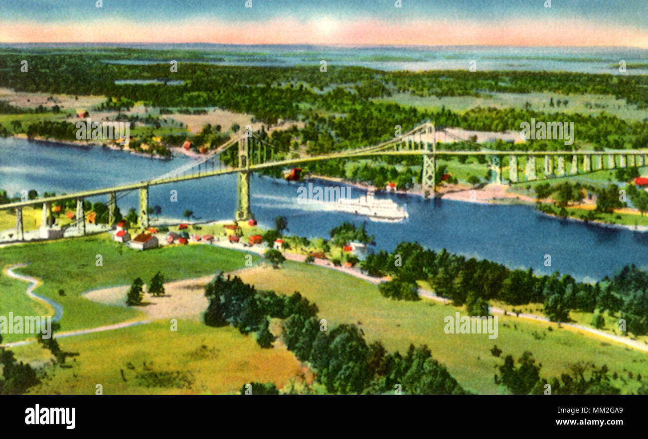 International Bridge. Thousand Islands. 1935 Stock Photo - Alamy