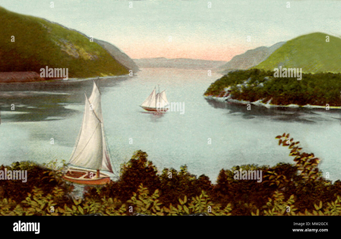 View of Hudson River. West Point. 1909 Stock Photo - Alamy