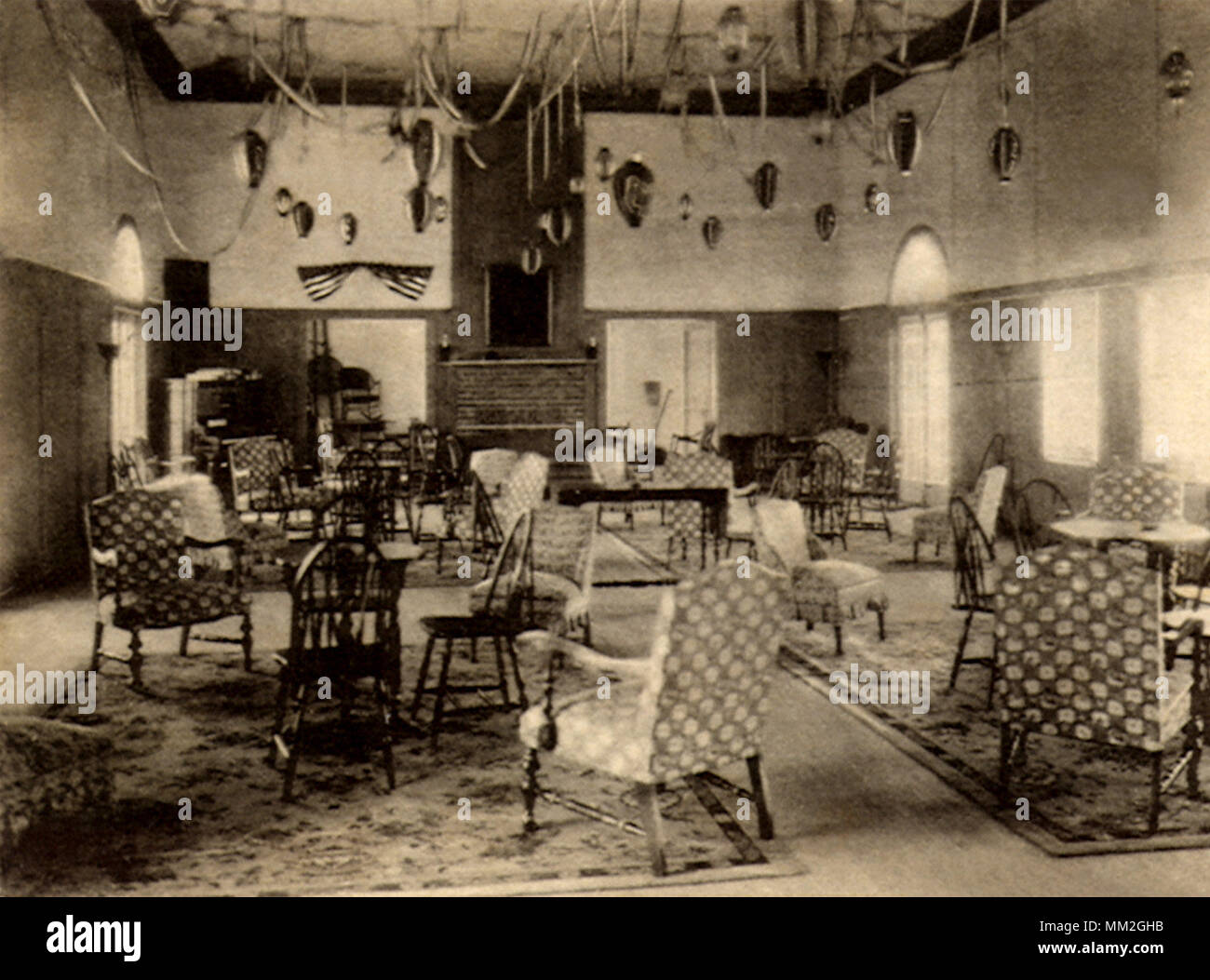 Club House Interior. Sound Beach. 1932 Stock Photo - Alamy