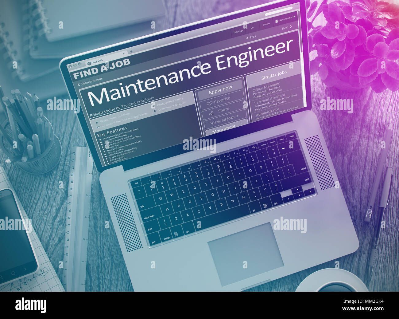We are Hiring Maintenance Engineer. 3D Stock Photo - Alamy