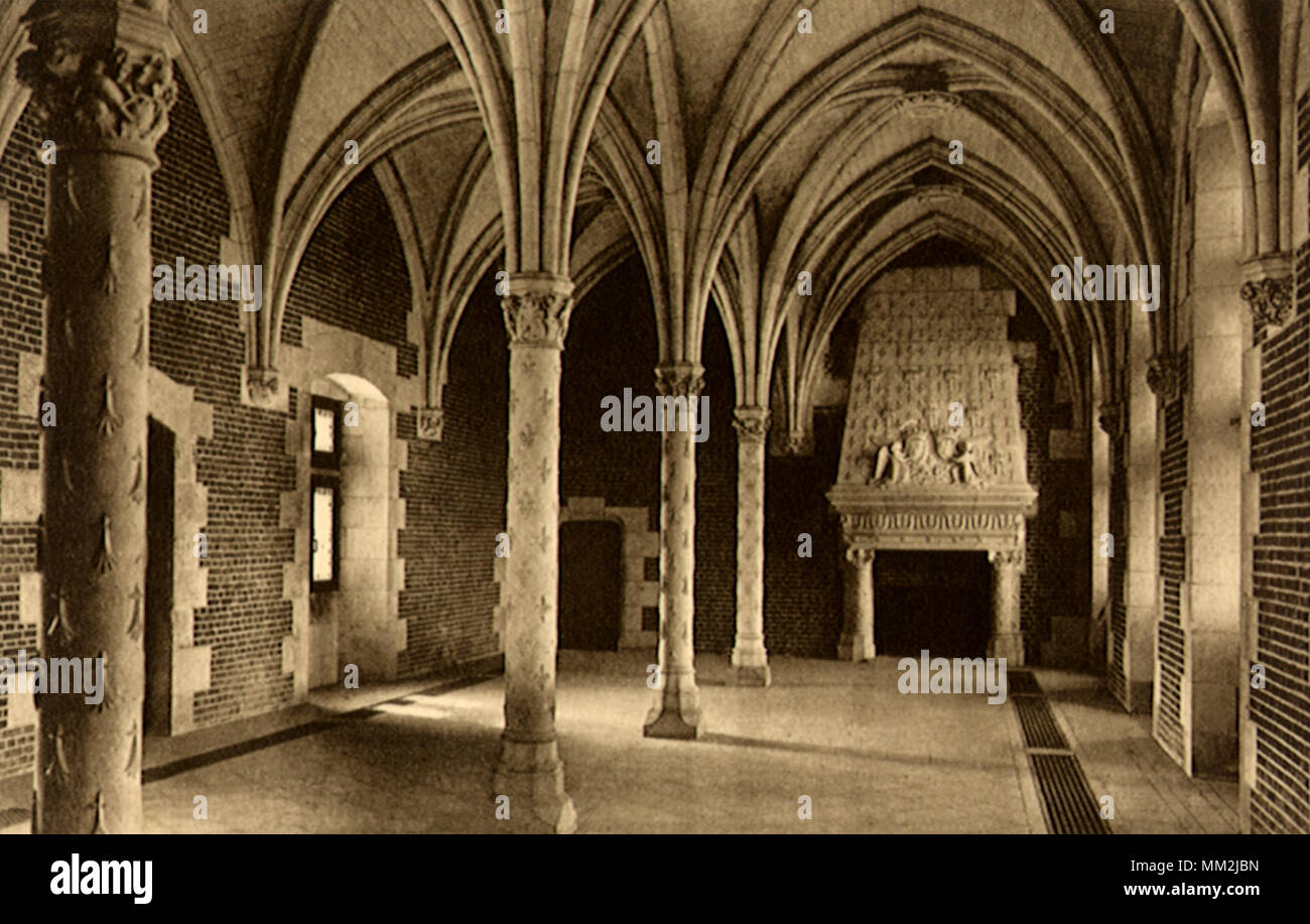 Interior of Castle. Amboise. 1910 Stock Photo - Alamy