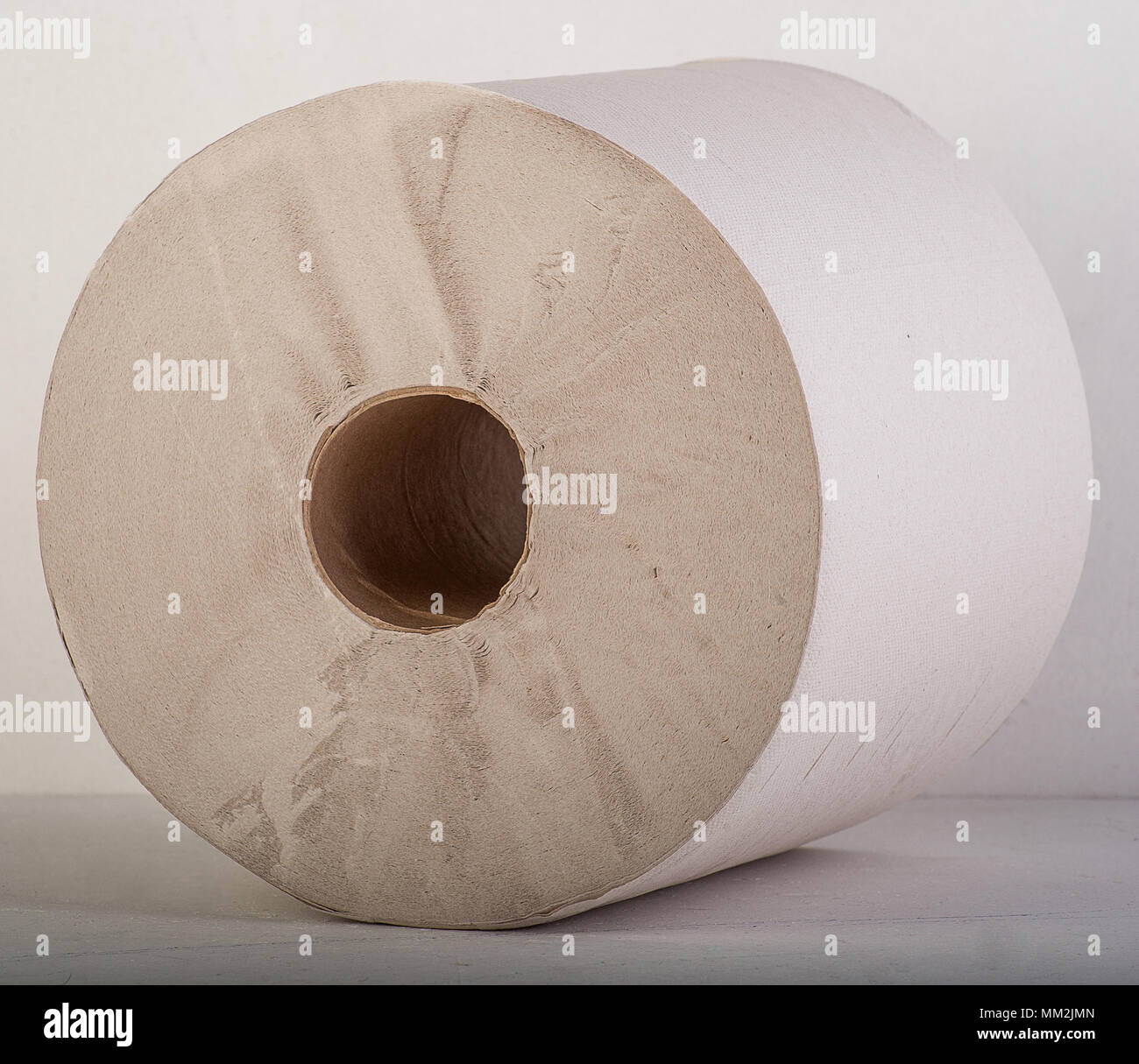 Roll paper on white background Stock Photo - Alamy