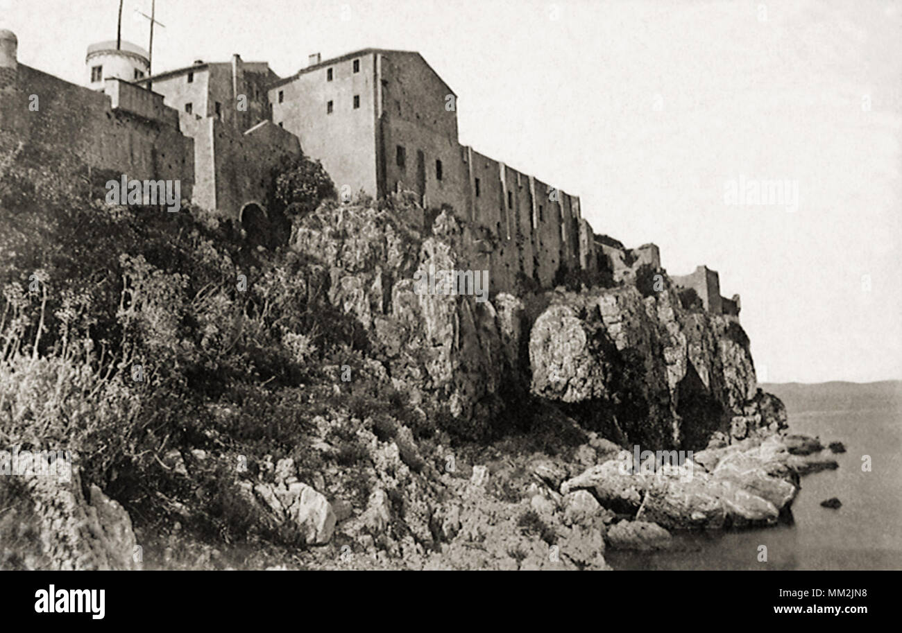 Prison of the Iron Mask. Cannes. 1910 Stock Photo - Alamy