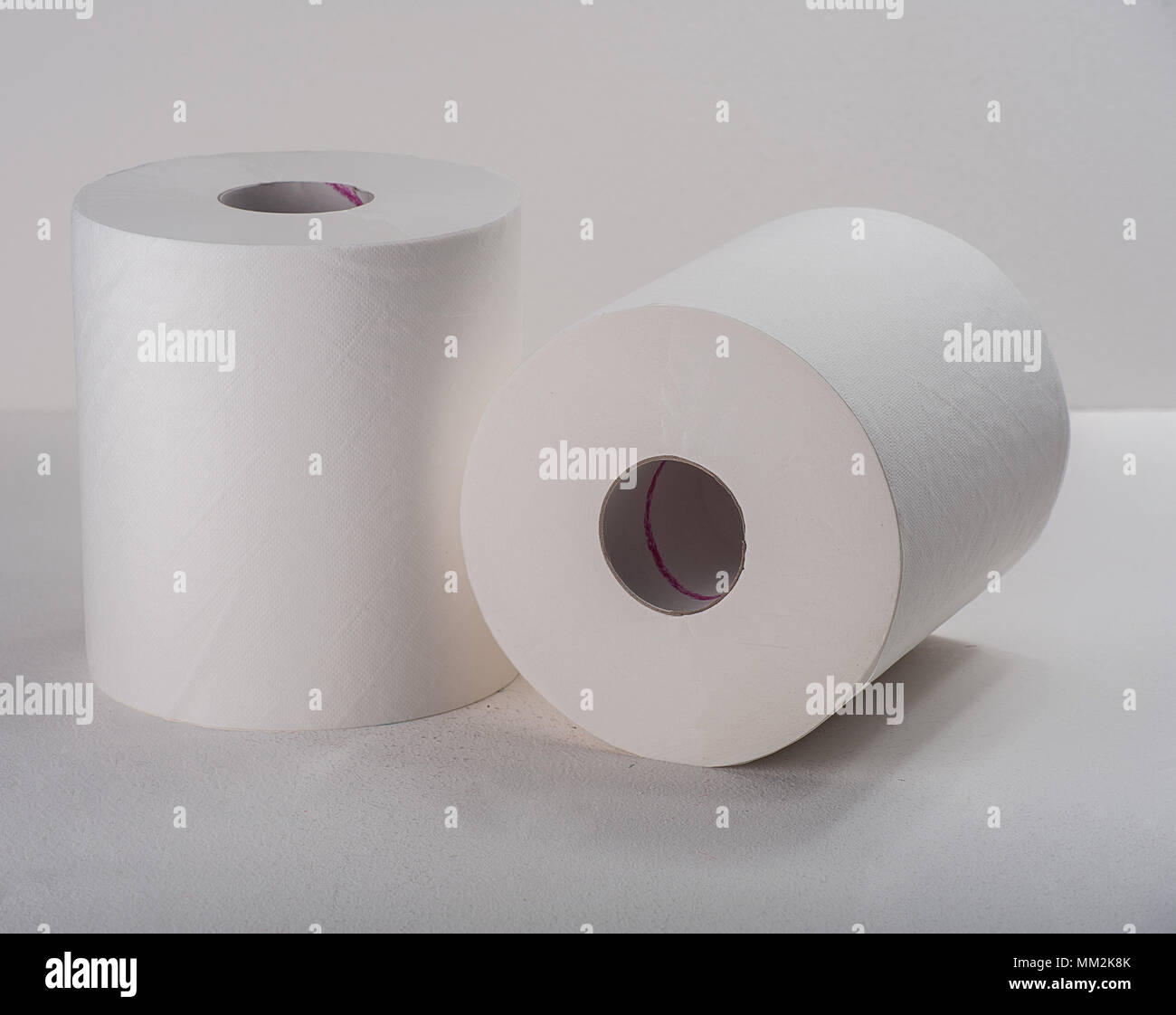 Roll paper on white background Stock Photo - Alamy
