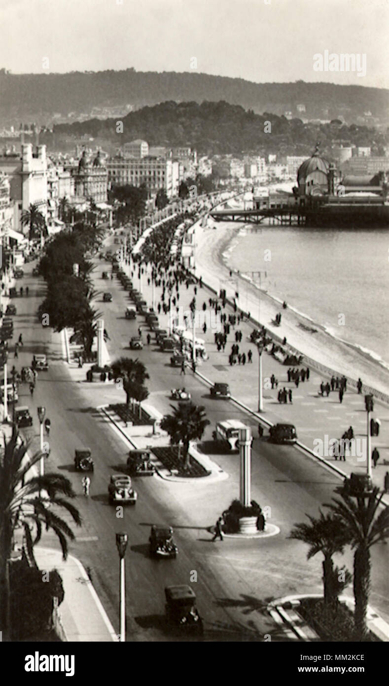 Walk of the English. Nice. 1930 Stock Photo - Alamy