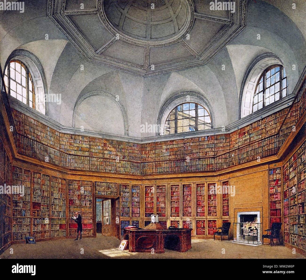 Stephanoff James - Buckingham House - Octagon Library Stock Photo - Alamy