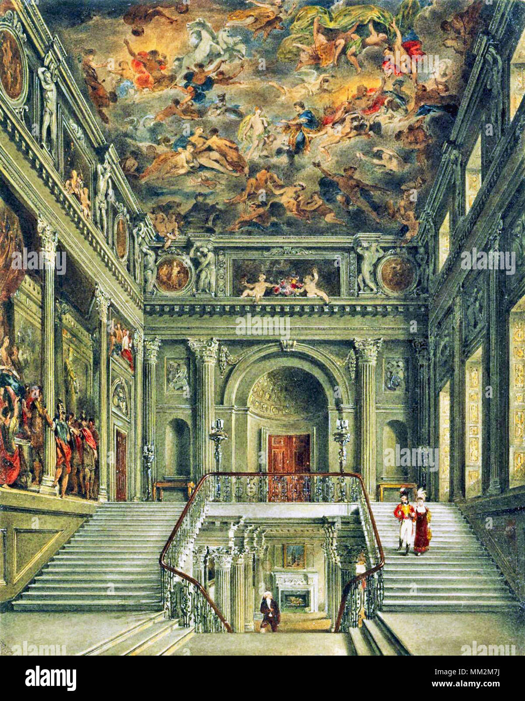 Stephanoff James - Buckingham House - the Staircase Stock Photo - Alamy