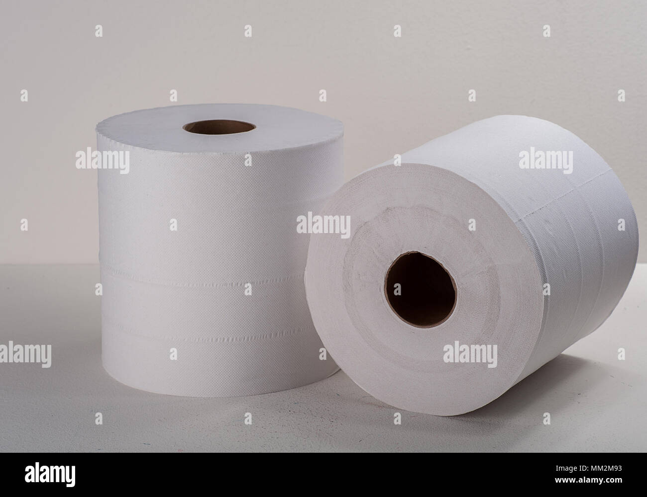 Roll paper on white background Stock Photo - Alamy