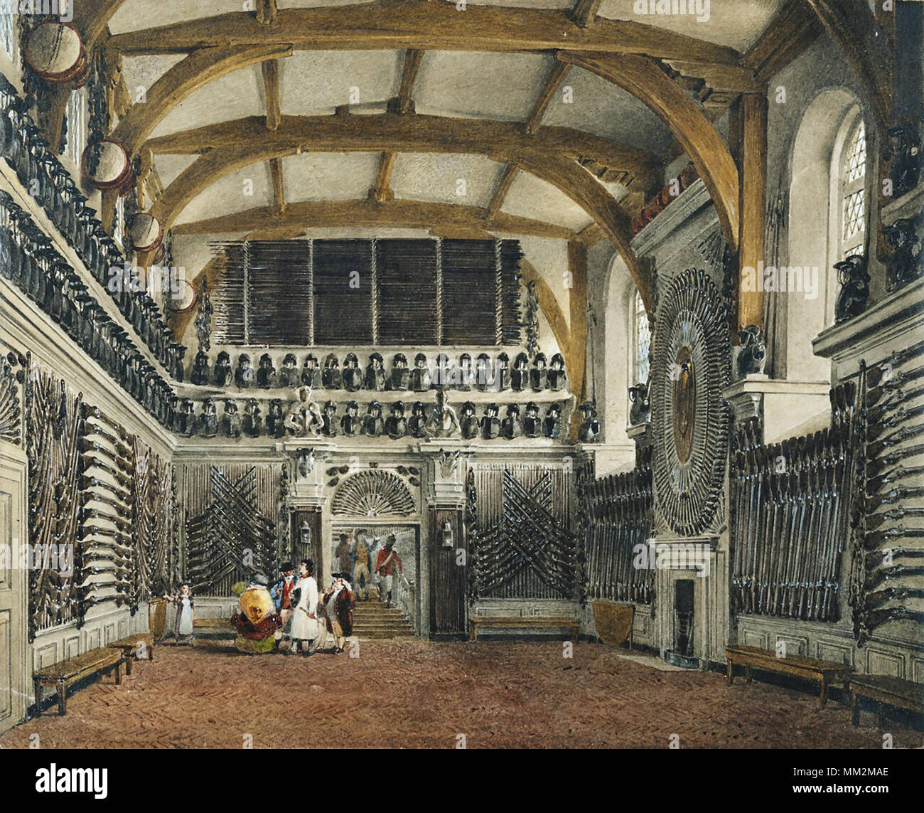 Stephanoff James - Windsor Castle - the Old Guard Chamber in the Round ...