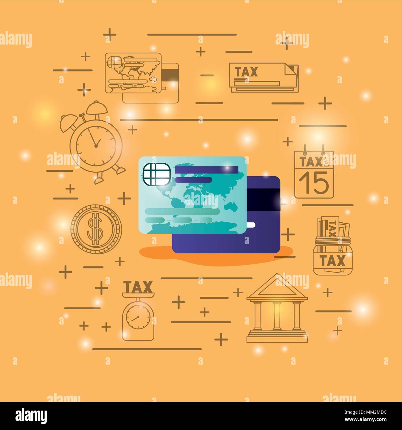 Stack of credit cards Stock Vector Images - Alamy