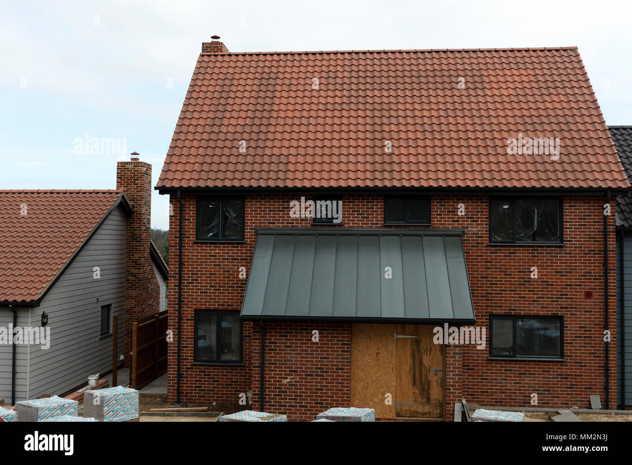 Newly built houses, Ufford, Suffolk,UK Stock Photo - Alamy