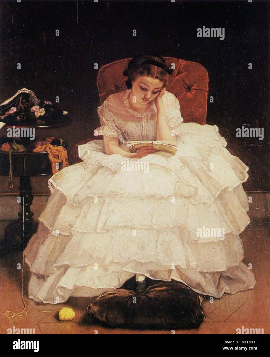 Stevens Alfred - Young Lady Reading Stock Photo - Alamy