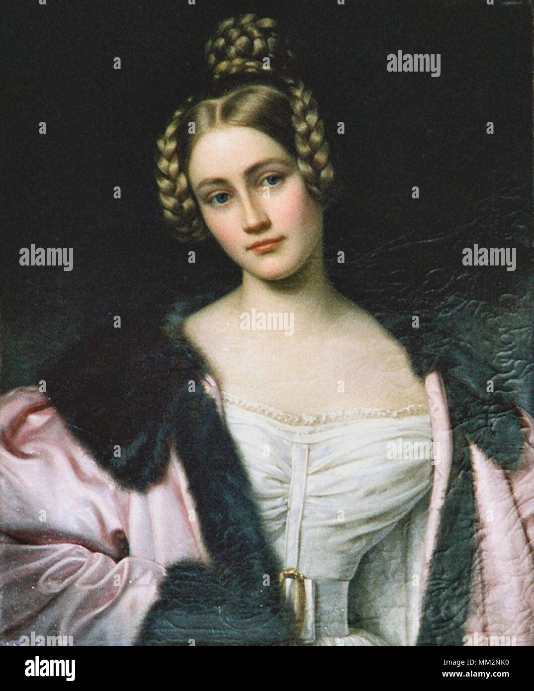 Stieler Joseph Karl - Caroline Countess of Holnstein Stock Photo - Alamy