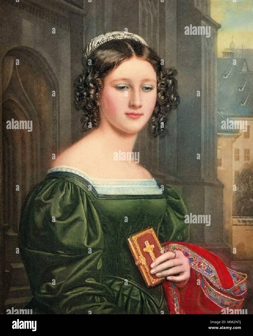 Stieler Joseph Karl - Portrait of Anna Hillmayer Stock Photo - Alamy