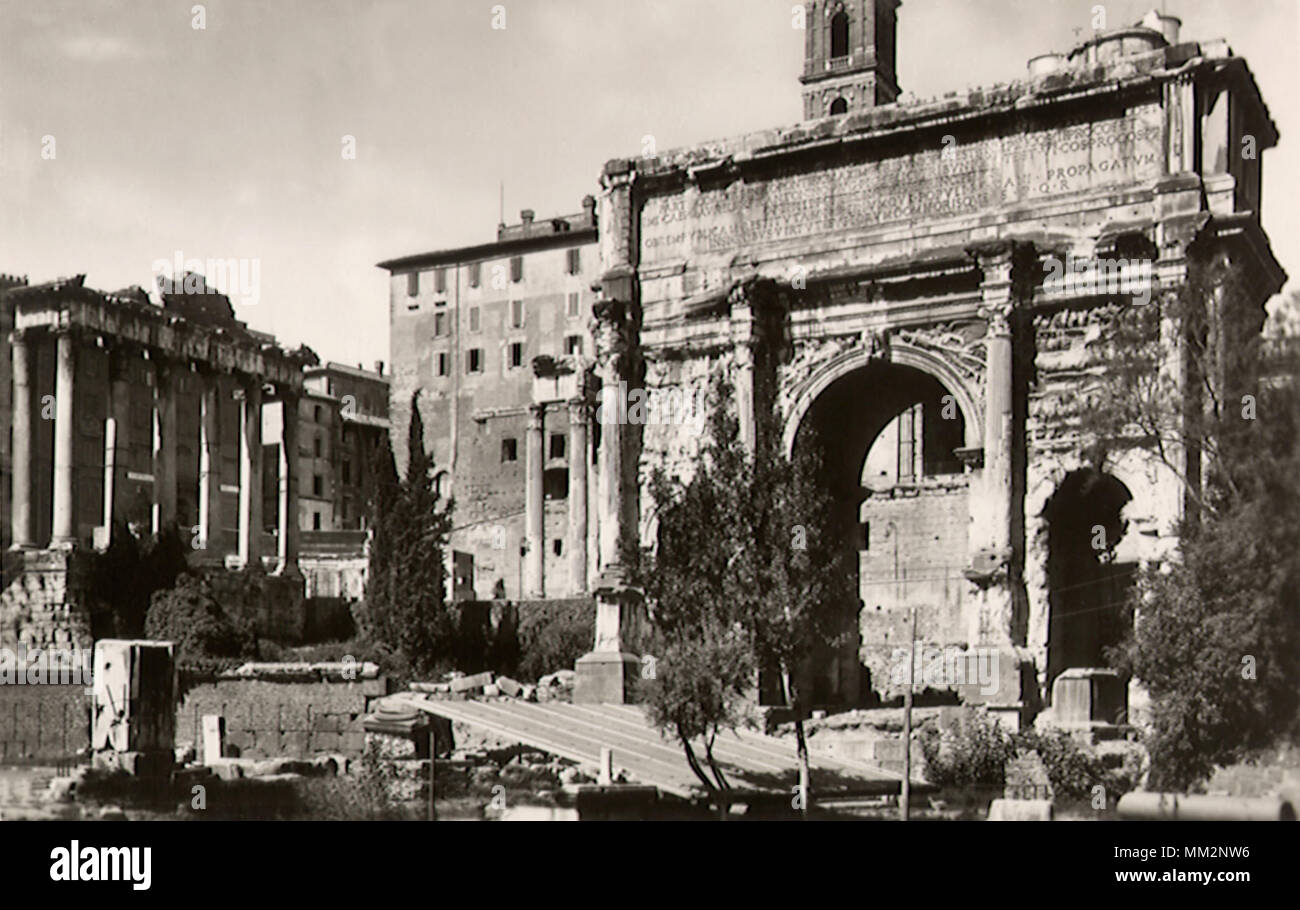 Arch of Septimius Severus. Rome. 1930 Stock Photo - Alamy