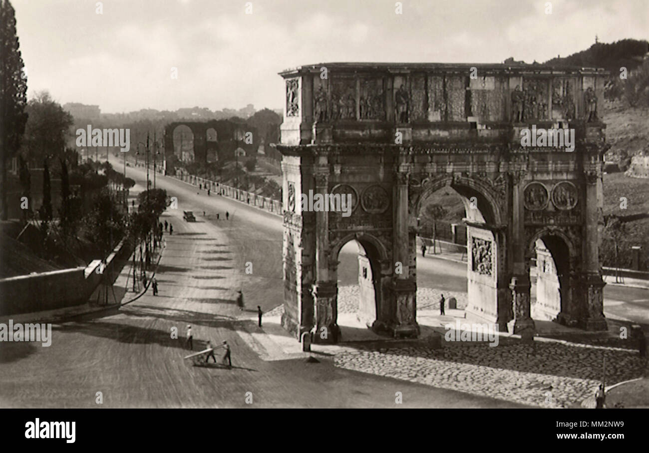 Arch of Constantin. Rome. 1930 Stock Photo - Alamy