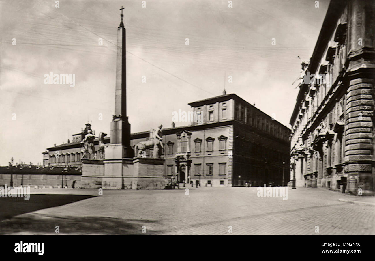 Quirinal Plaza. Rome. 1930 Stock Photo - Alamy