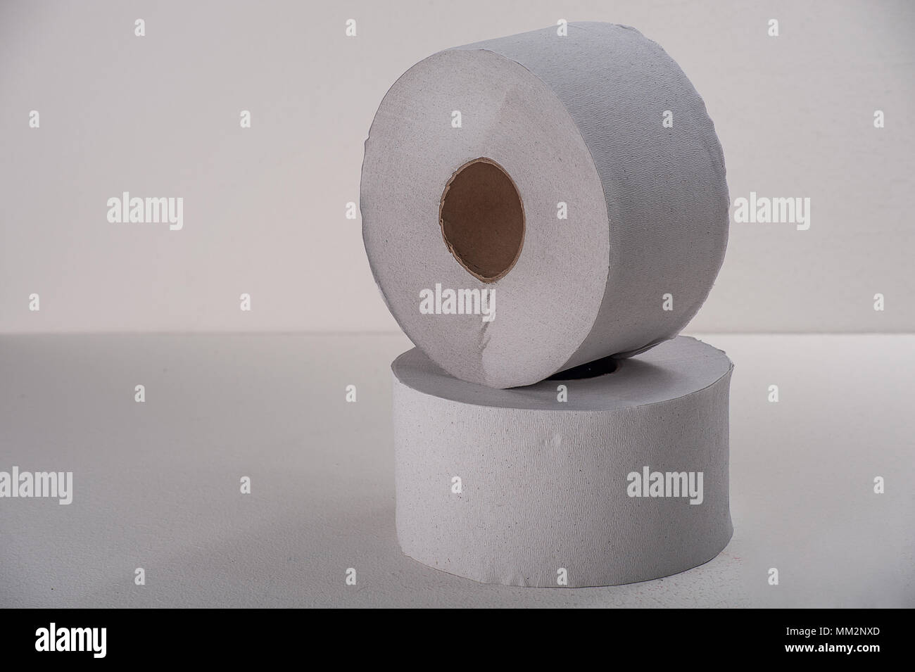 Roll paper on white background Stock Photo - Alamy