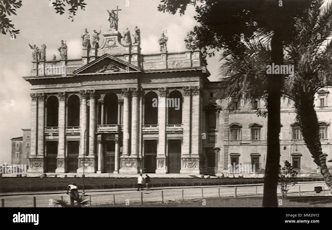 San Giovanni Basilica. Rome. 1930 Stock Photo - Alamy