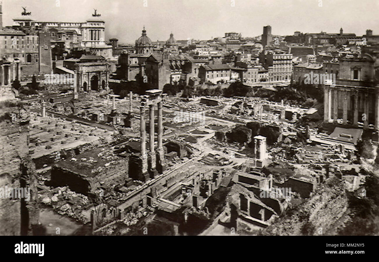 Roman Forum. Rome. 1930 Stock Photo - Alamy