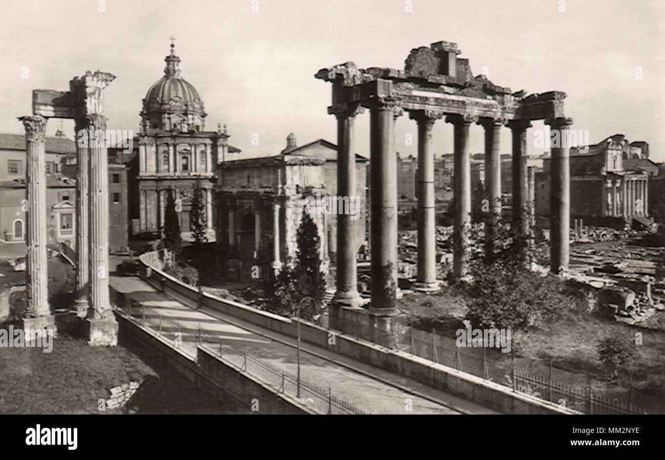 Roman Forum. Rome. 1930 Stock Photo - Alamy