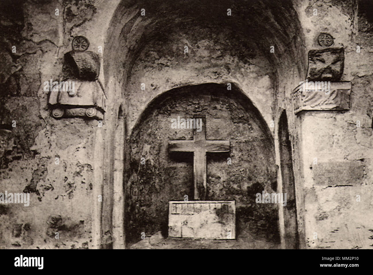 Crypt at Ancient Cathedral. Siracusa. 1930 Stock Photo - Alamy