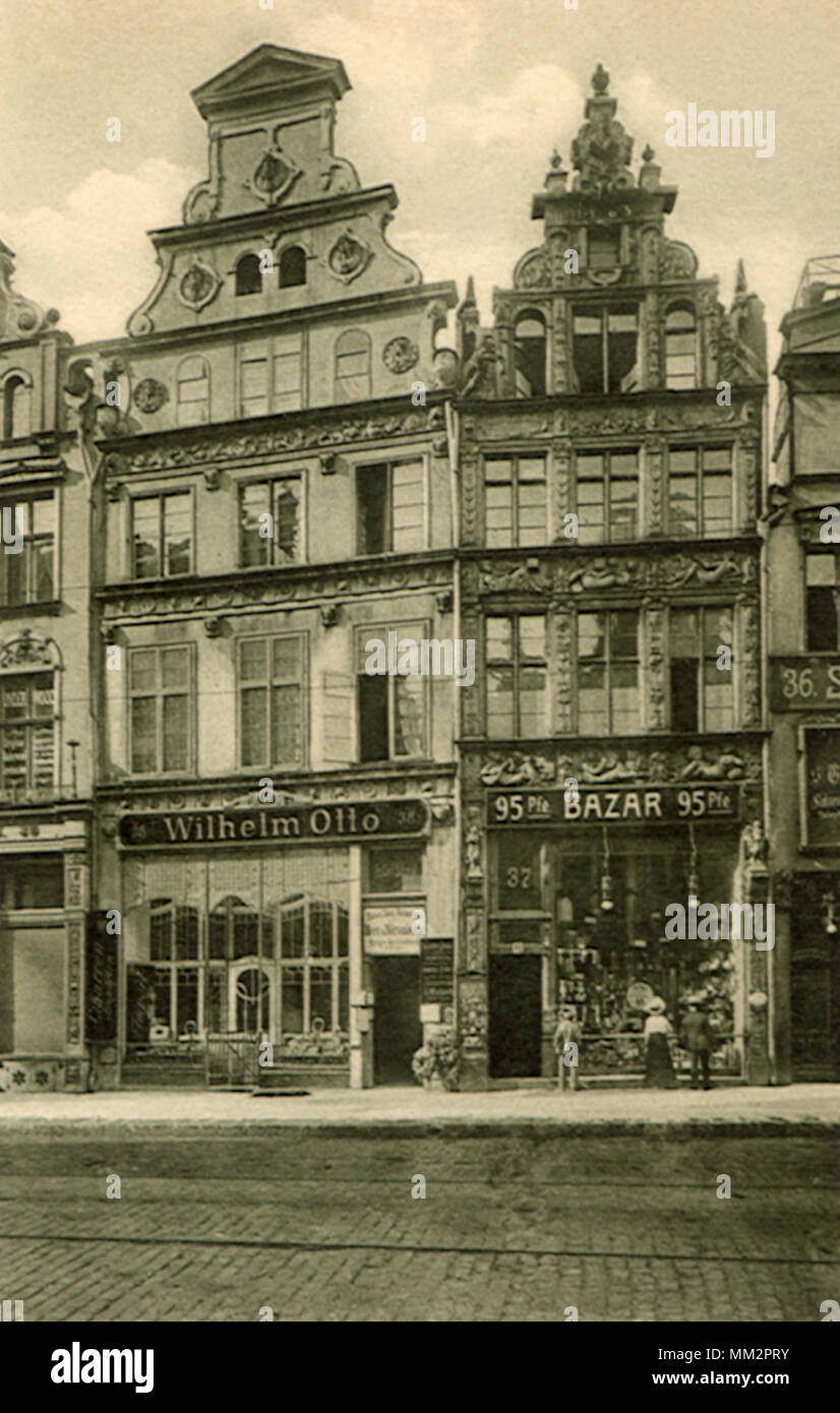 Old House on Long Lane. Danzig. 1930 Stock Photo - Alamy