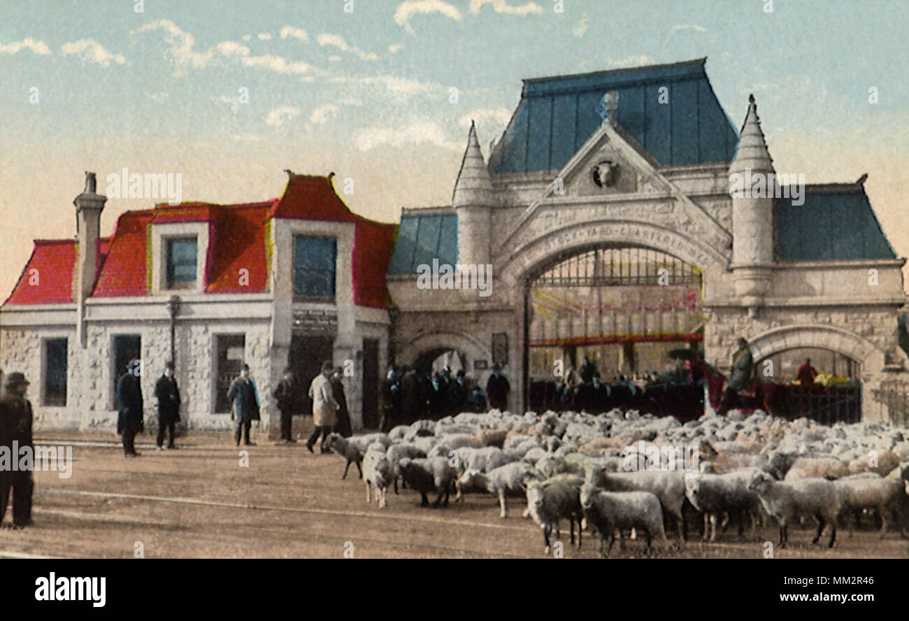 Union Stock Yard Entrance. Chicago. 1910 Stock Photo - Alamy