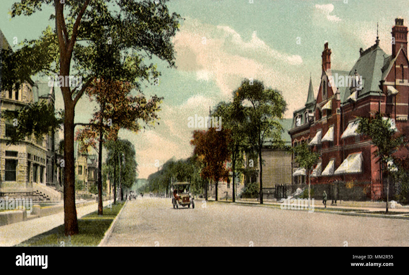 Michigan Avenue. Chicago. 1908 Stock Photo - Alamy