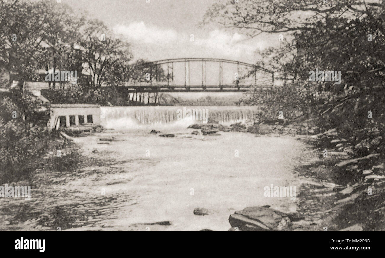 Falls at Quinebaug River. Danielson. 1970 Stock Photo - Alamy